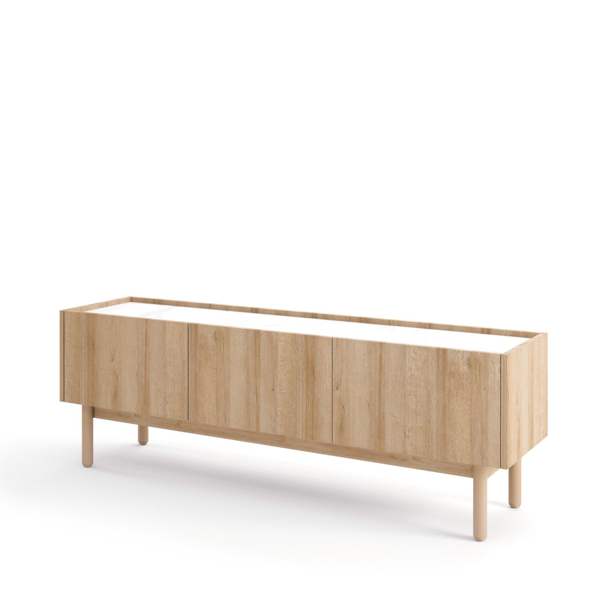 Mobile TV 3 ante in legno laminato Arnesia 144x48 cm